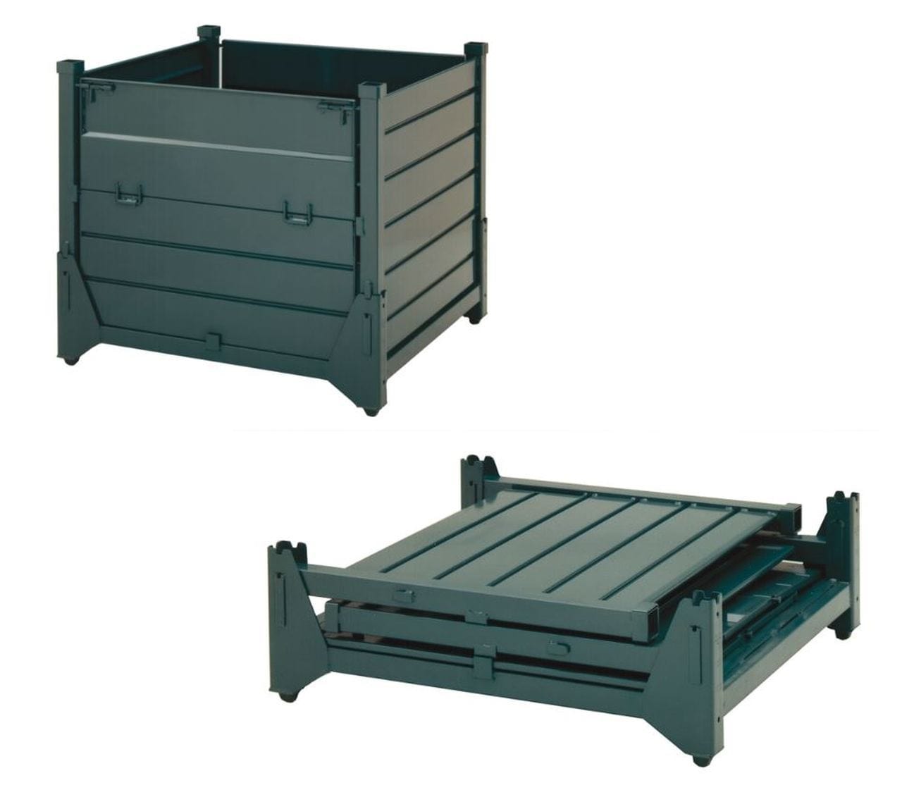 Steel King Corrugated Steel Hold 'N Fold Container 45" x 48" x 42 ...