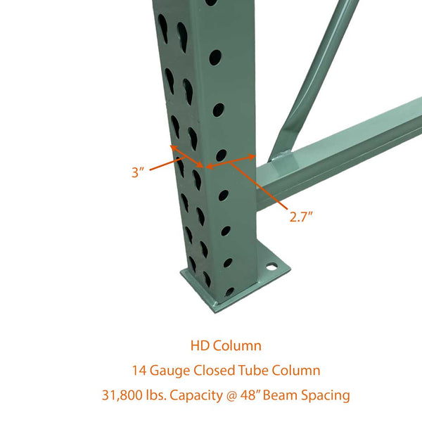 Pallet Rack Upright Frames - In Stock - Ships 24-48 Hours - Trammell ...